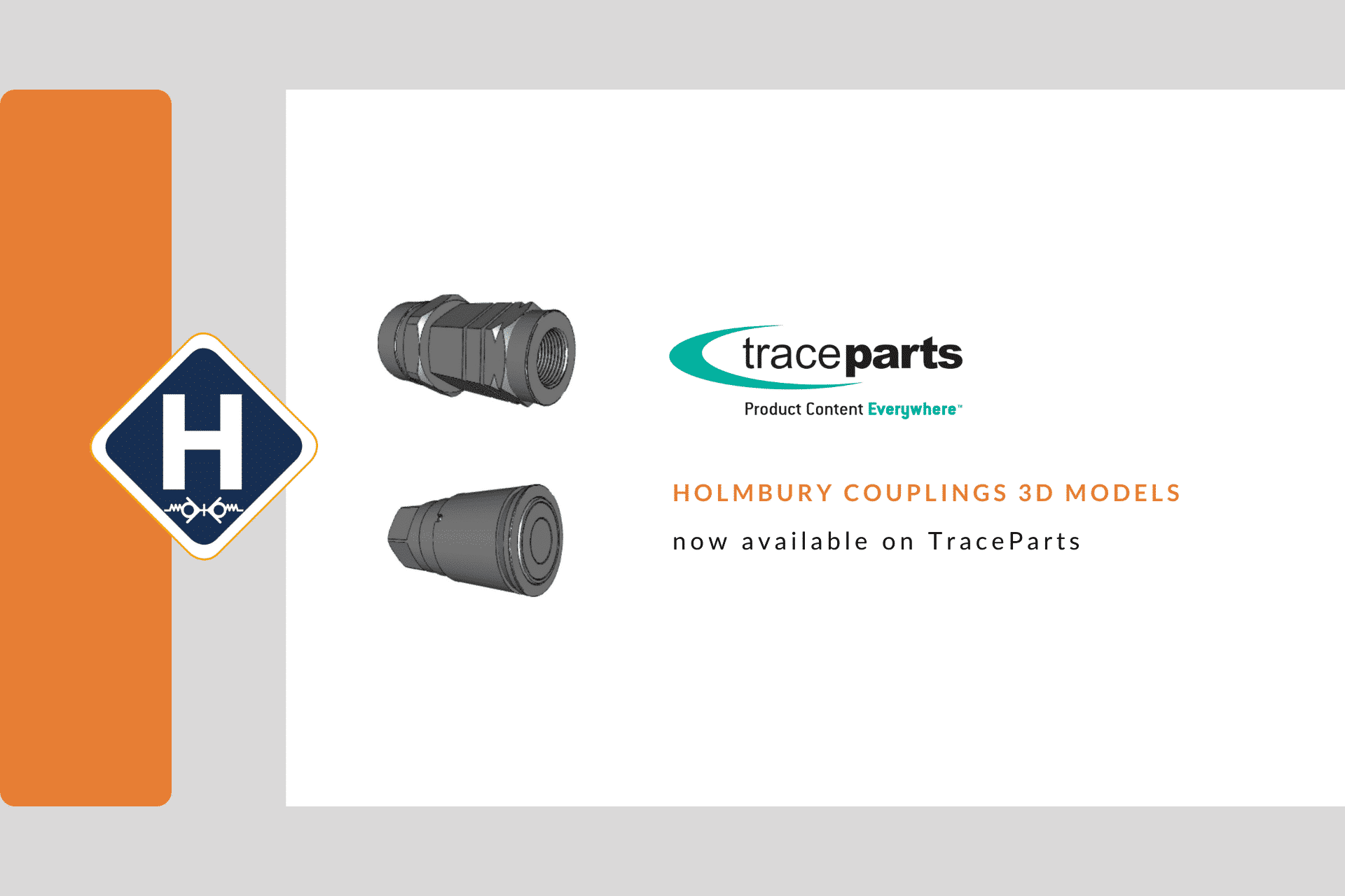 Holmbury’s product catalog available on TraceParts CAD-Content Platform