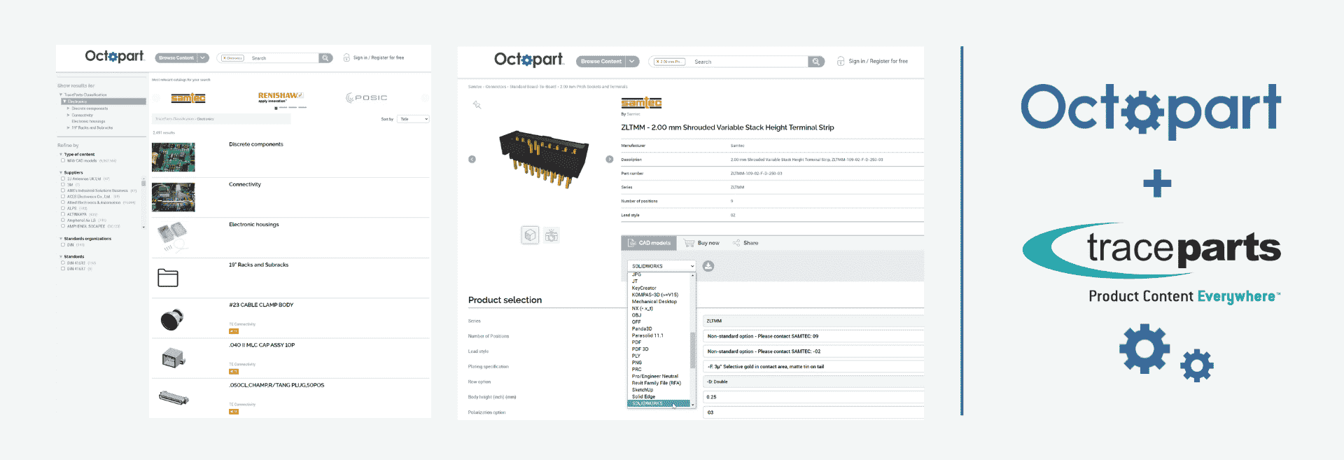 TraceParts CAD models are now directly available from Octopart.com - TraceParts