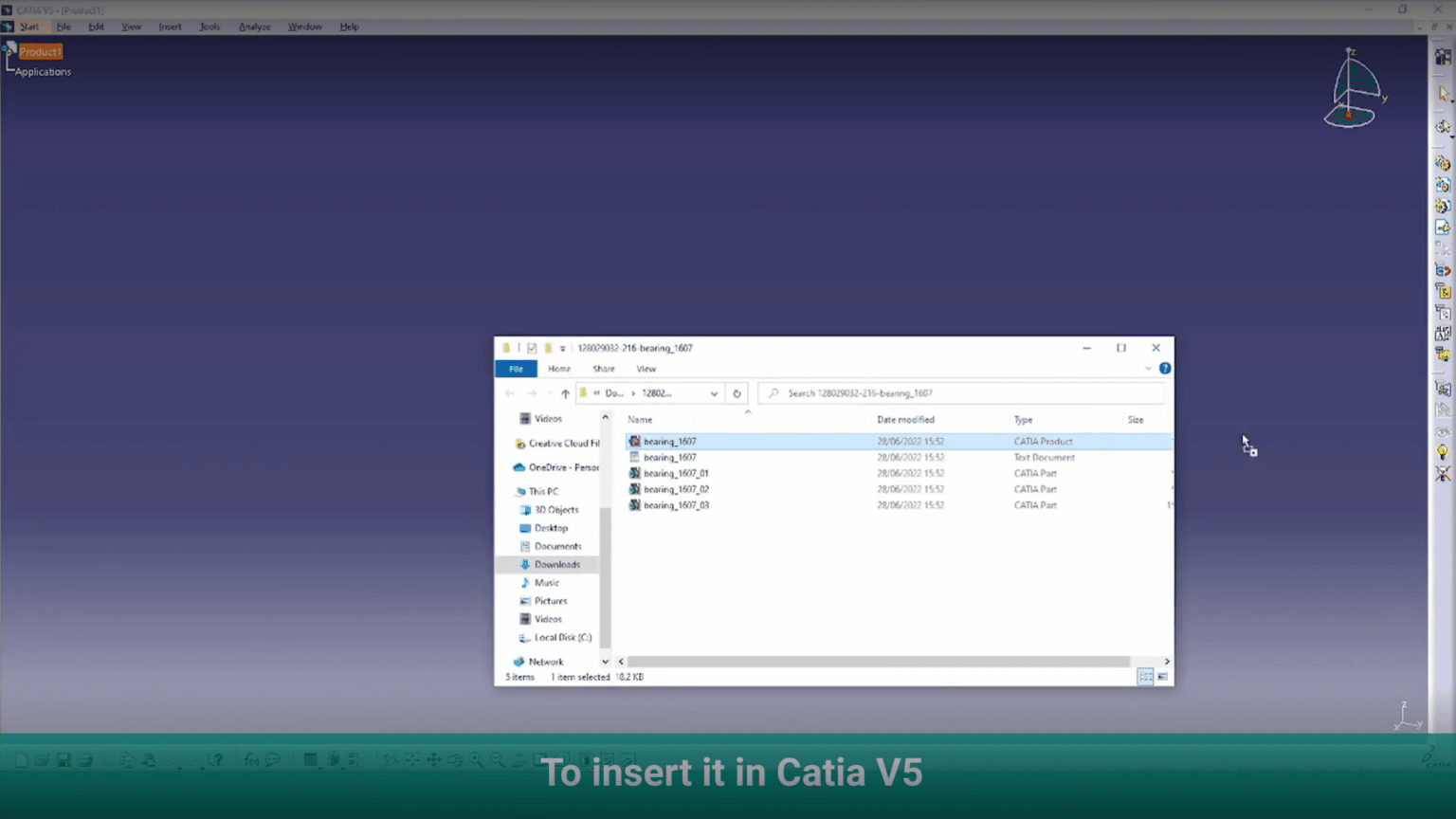 CATIA V5 - insertar modelos 3D de TraceParts en CATIA V5