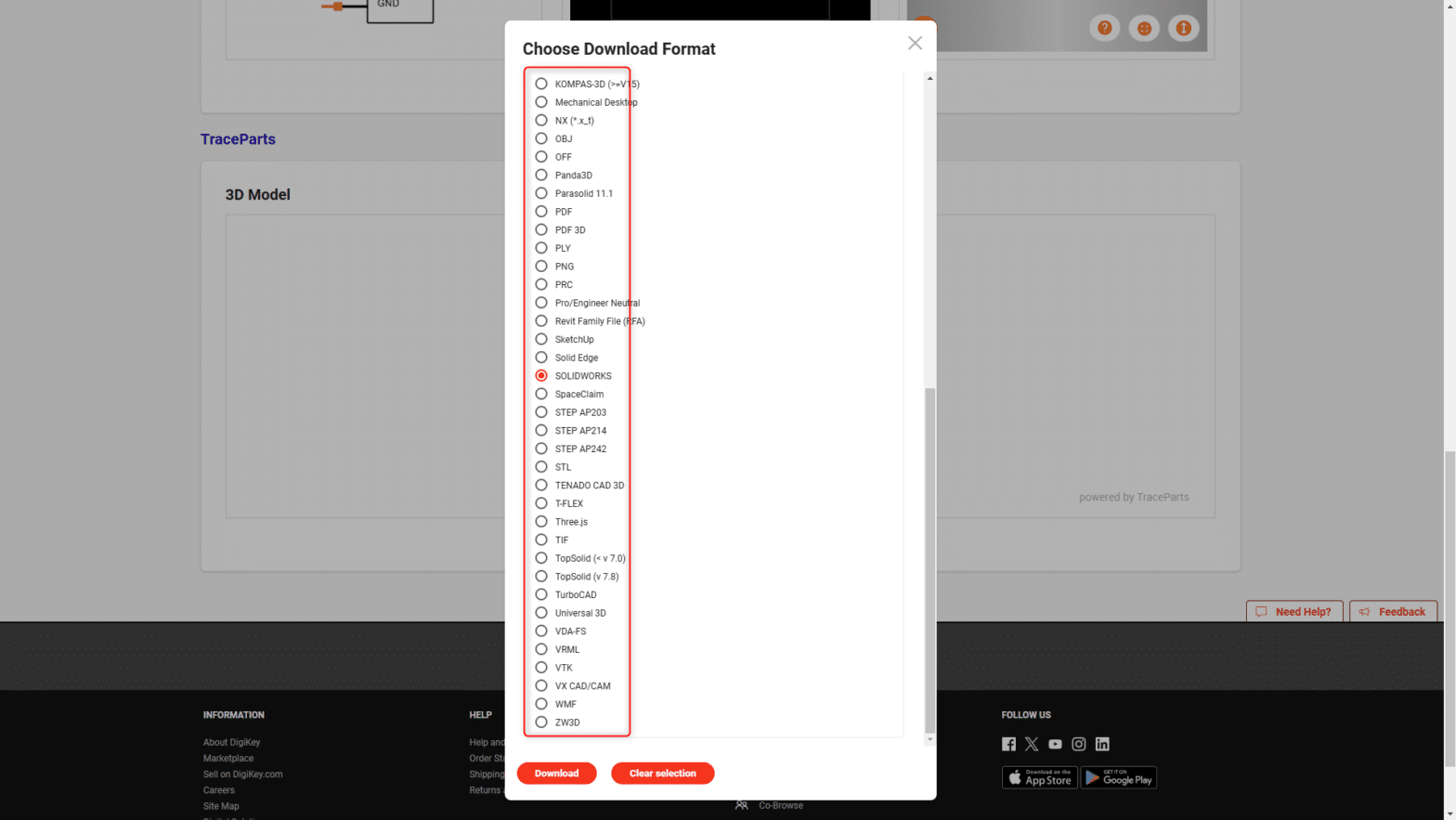DigiKey Expands Downloadable CAD Model Offering through Partnership with TraceParts - TraceParts