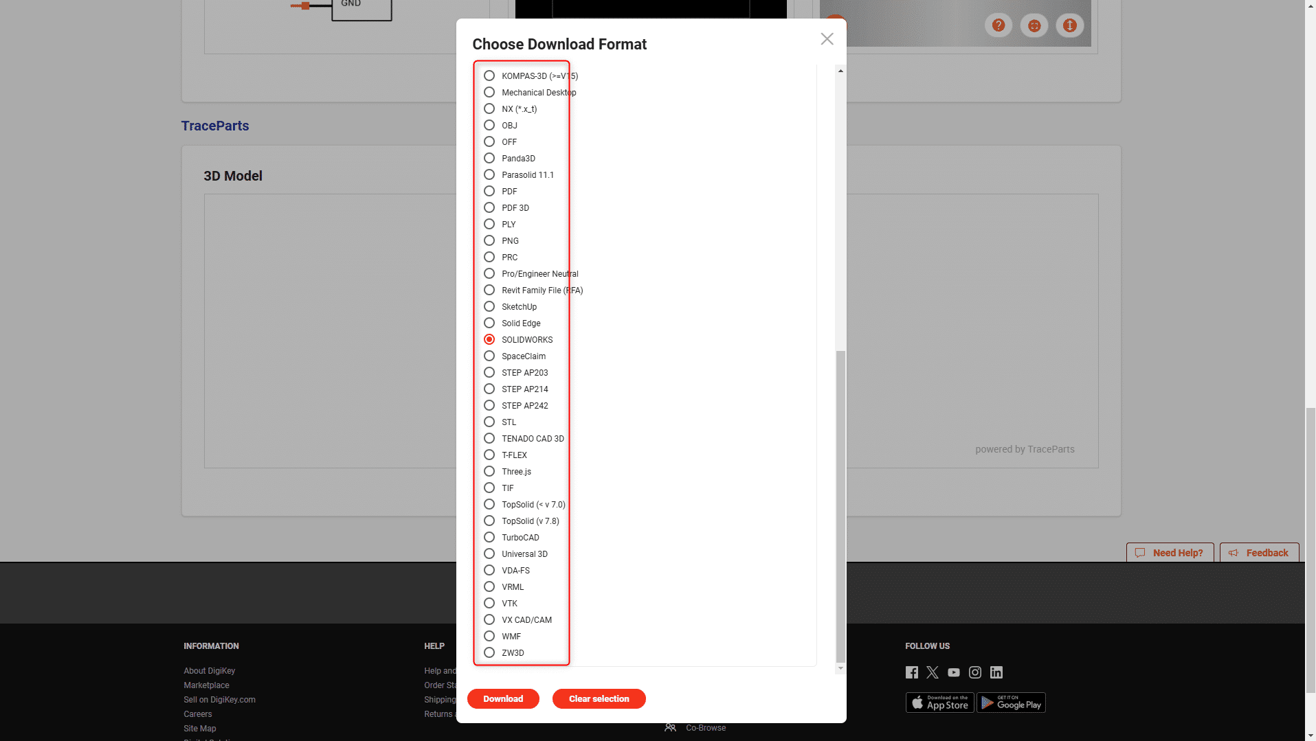 DigiKey Expands Downloadable CAD Model Offering through Partnership with TraceParts - TraceParts