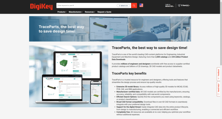 DigiKey Expands Downloadable CAD Model Offering through Partnership ...